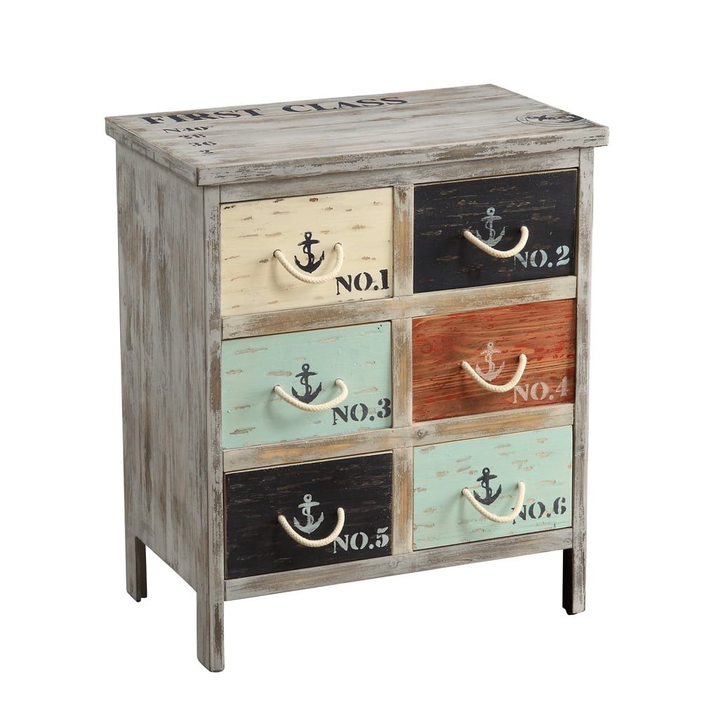 Coast to Coast Six Drawer Chest - Walmart.com