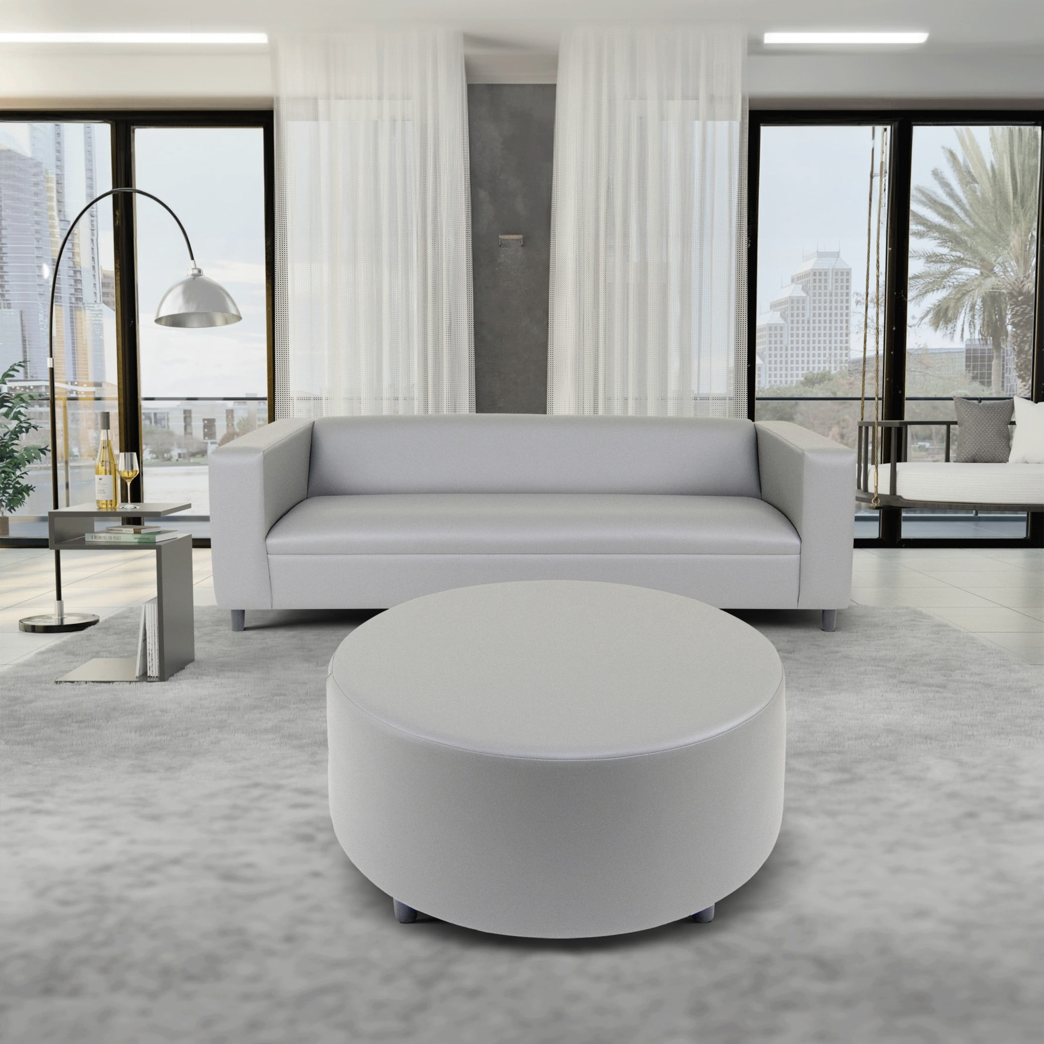 Coast to Coast Sofas Canal Faux Leather Sofa for Living Room, Bedroom ...
