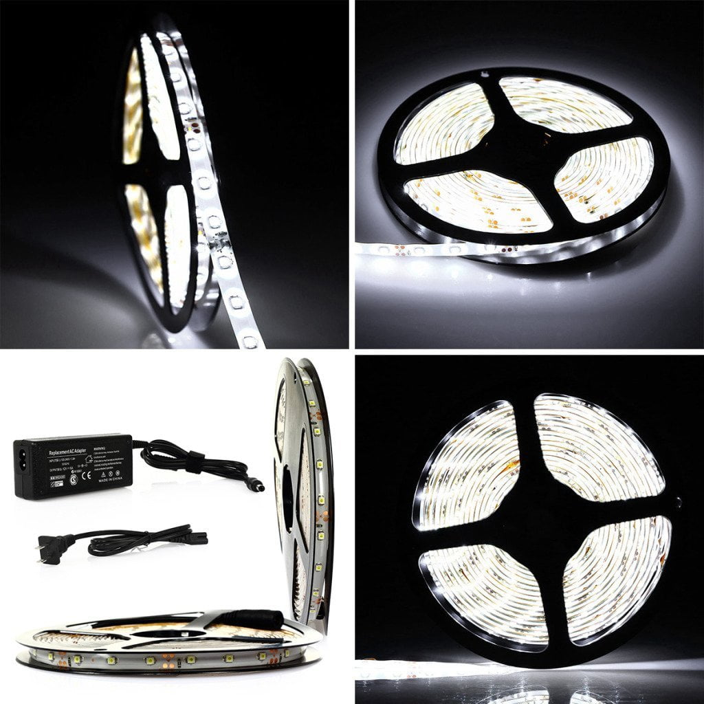CoastaCloud Waterproof 5M 300 LEDs Cool White Color SMD 3528 White PCB ...