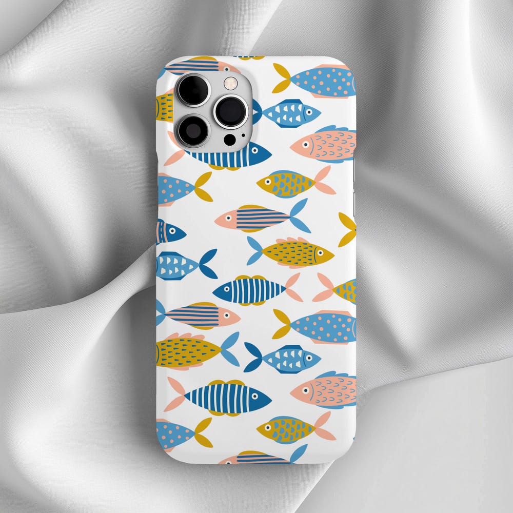 Coastal Aesthetic Ocean Marine Fish Phone Case for 17 16 15 14 13 12 11 ...