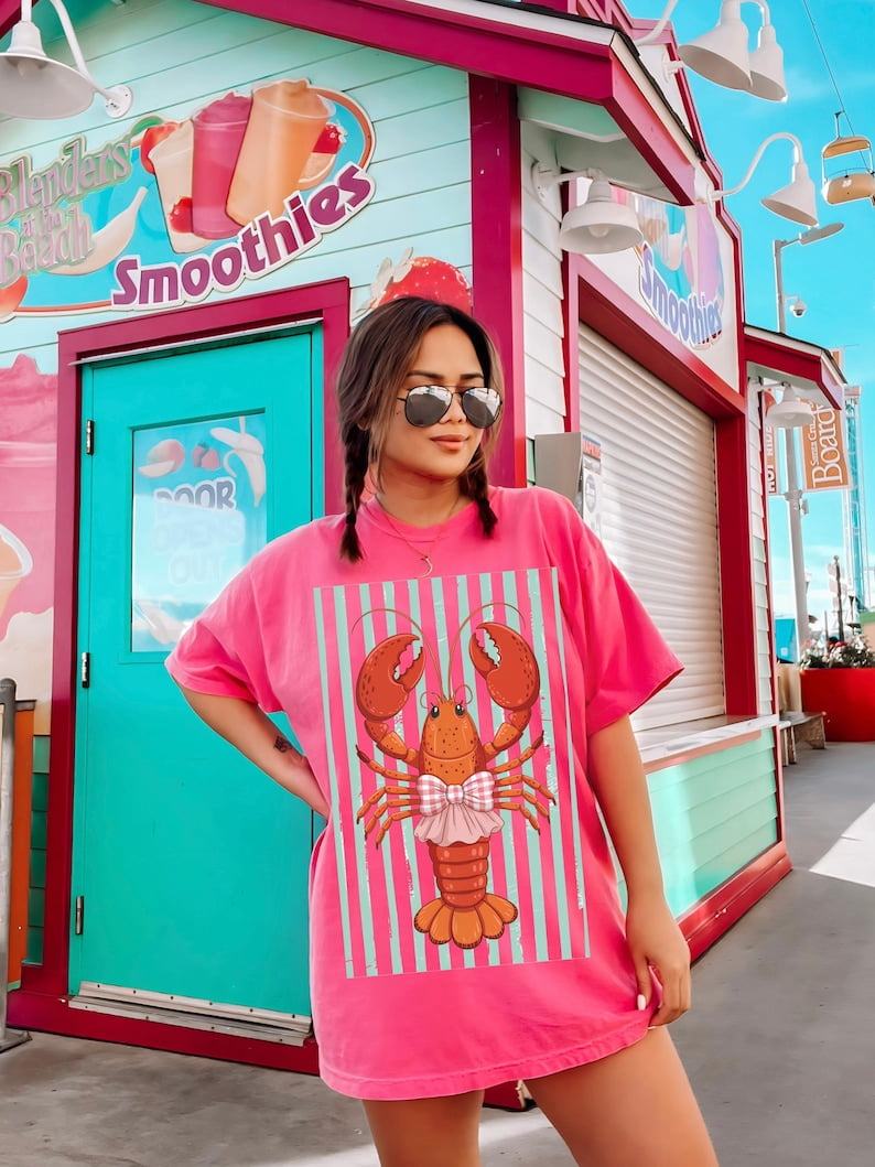 Coastal Aesthetic PNG, Coquette Lobster PNG, Preppy Coastal PNG ...