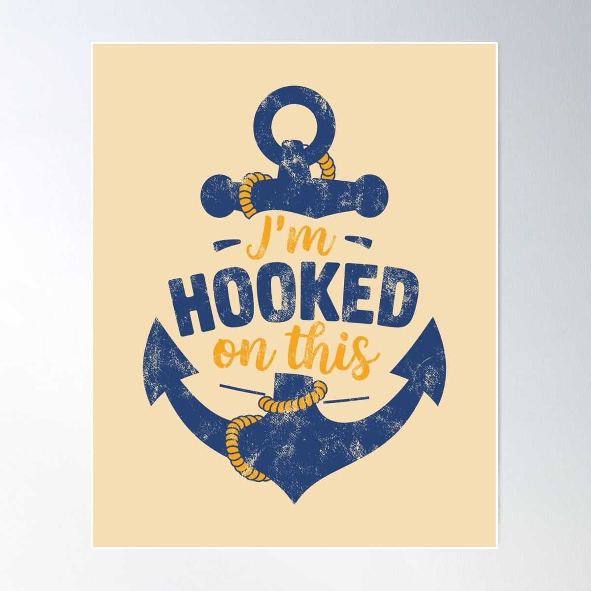 Coastal Anchor Humor Poster Wall Art, Modern Wall Decor For Living Room ...