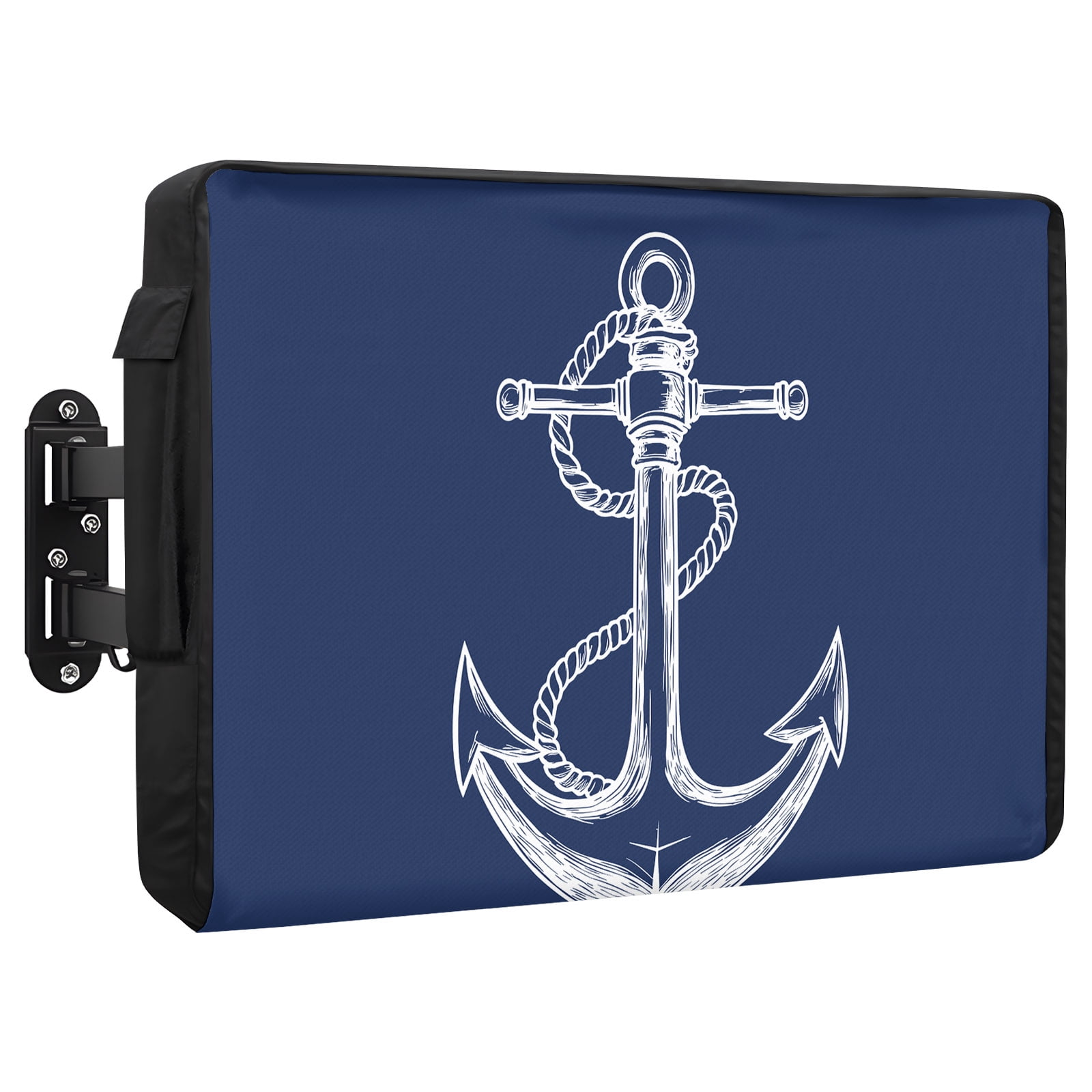 Coastal Anchor Outdoor TV Cover 30 to 32 Inch Nautical Knot Navy Blue ...