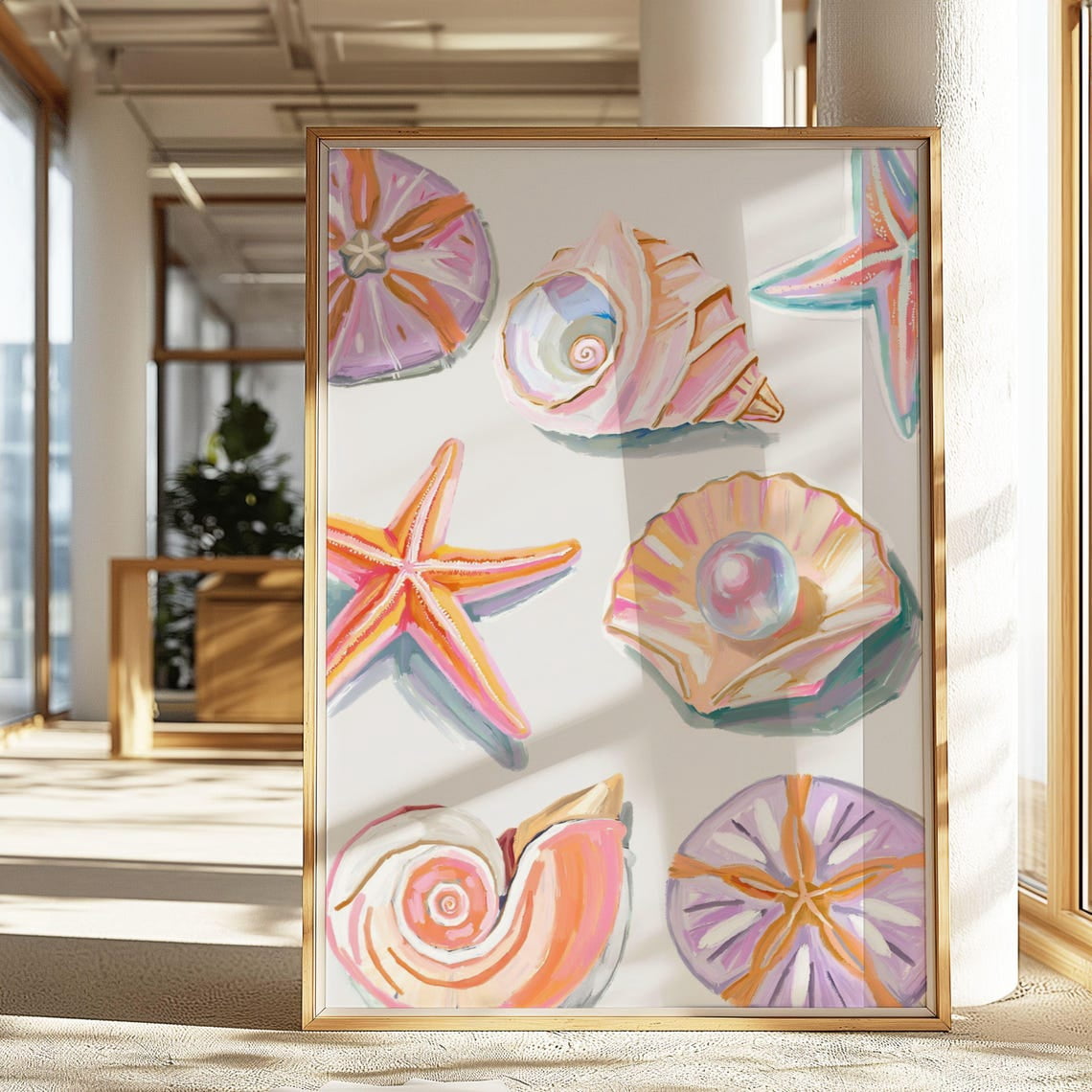 Coastal Art Abstract Coastal Beach House Wall Art Summer Print Beach ...