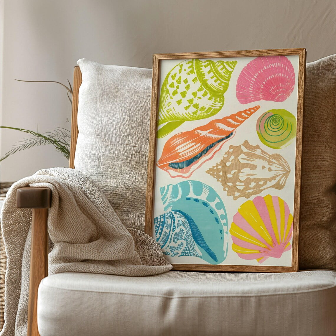 Coastal Art Colorful Pastel Abstract Coastal Beach House Wall Art Print ...