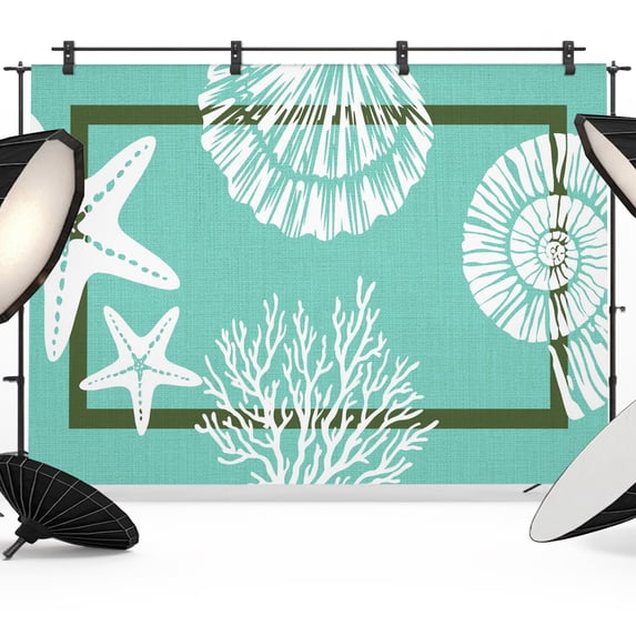 Coastal Backdrops for Photography, Starfish Shell Coral Rustic ...