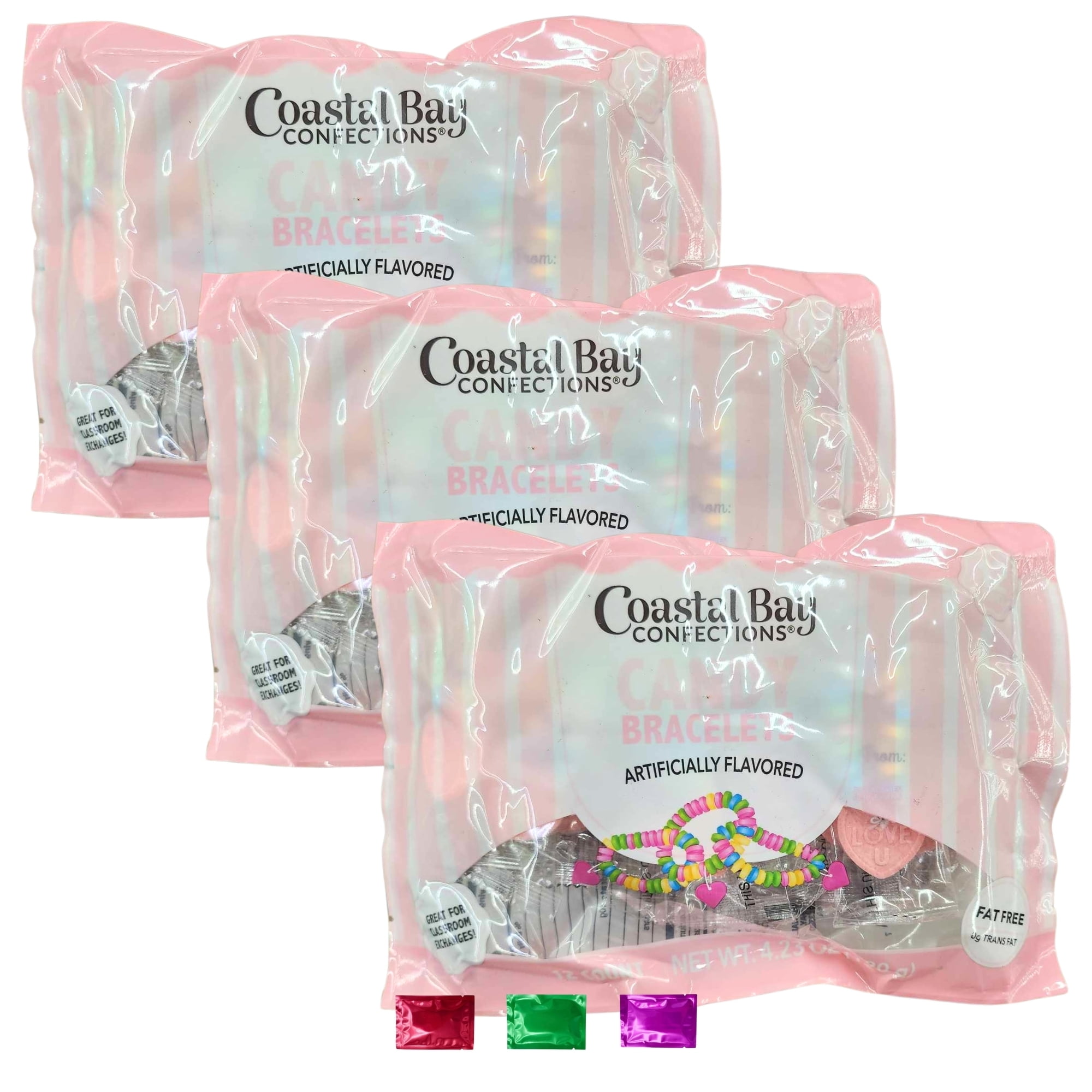Coastal Bay Candy Bracelet 36 Ct Total, Individually Wrapped Heart ...