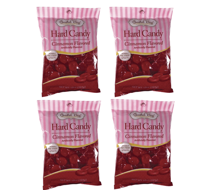Coastal Bay Cinnamon Hard Candy – 4 Pack (10oz Each), Classic Spicy ...