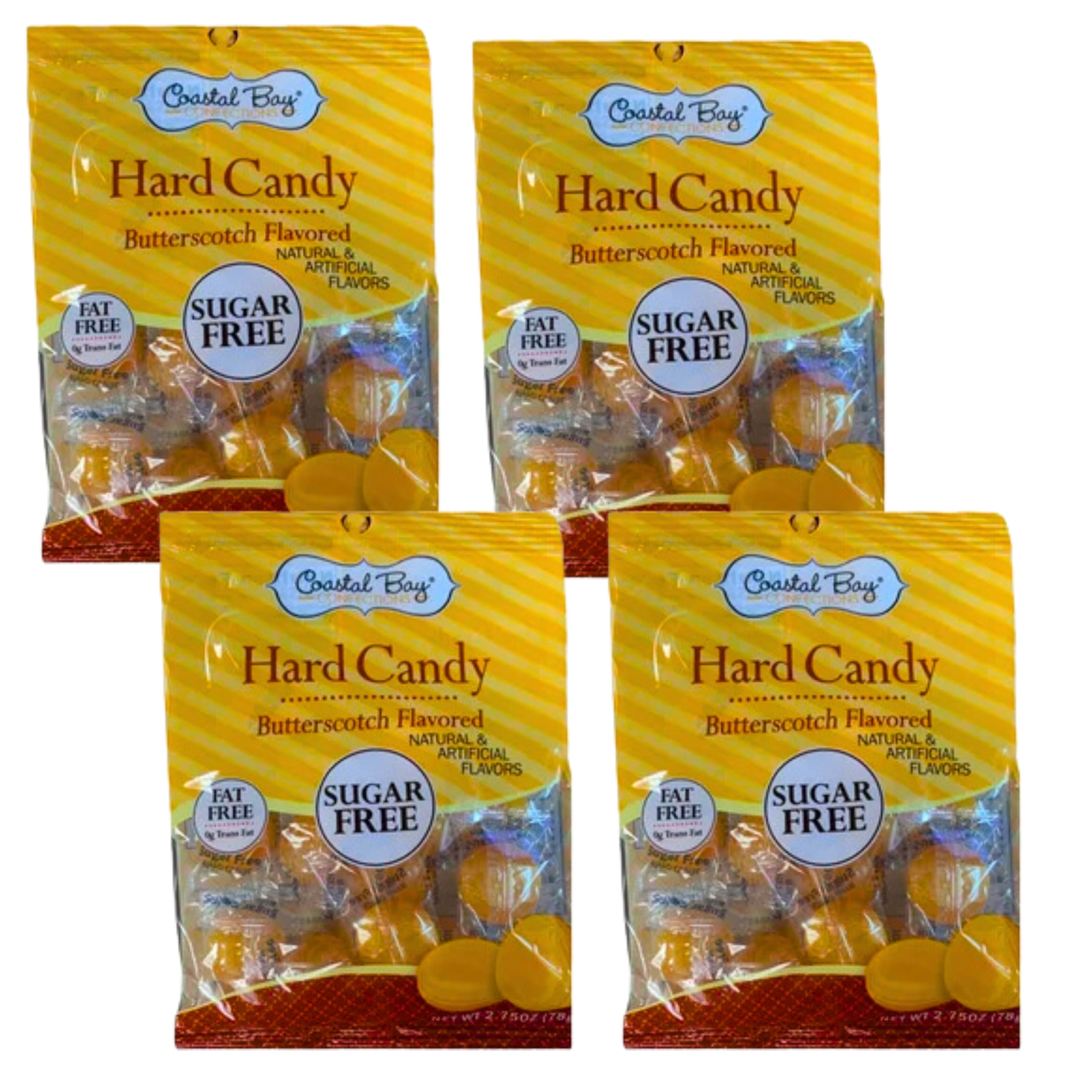 Coastal Bay Confections Sugar-Free Hard Candy Butterscotch Flavor 2 ...