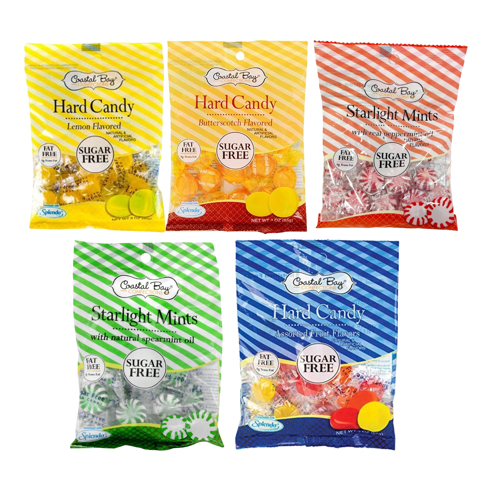 Coastal Bay Hard Candies, Lemon Butterscotch Spearmint Starlight Mint ...