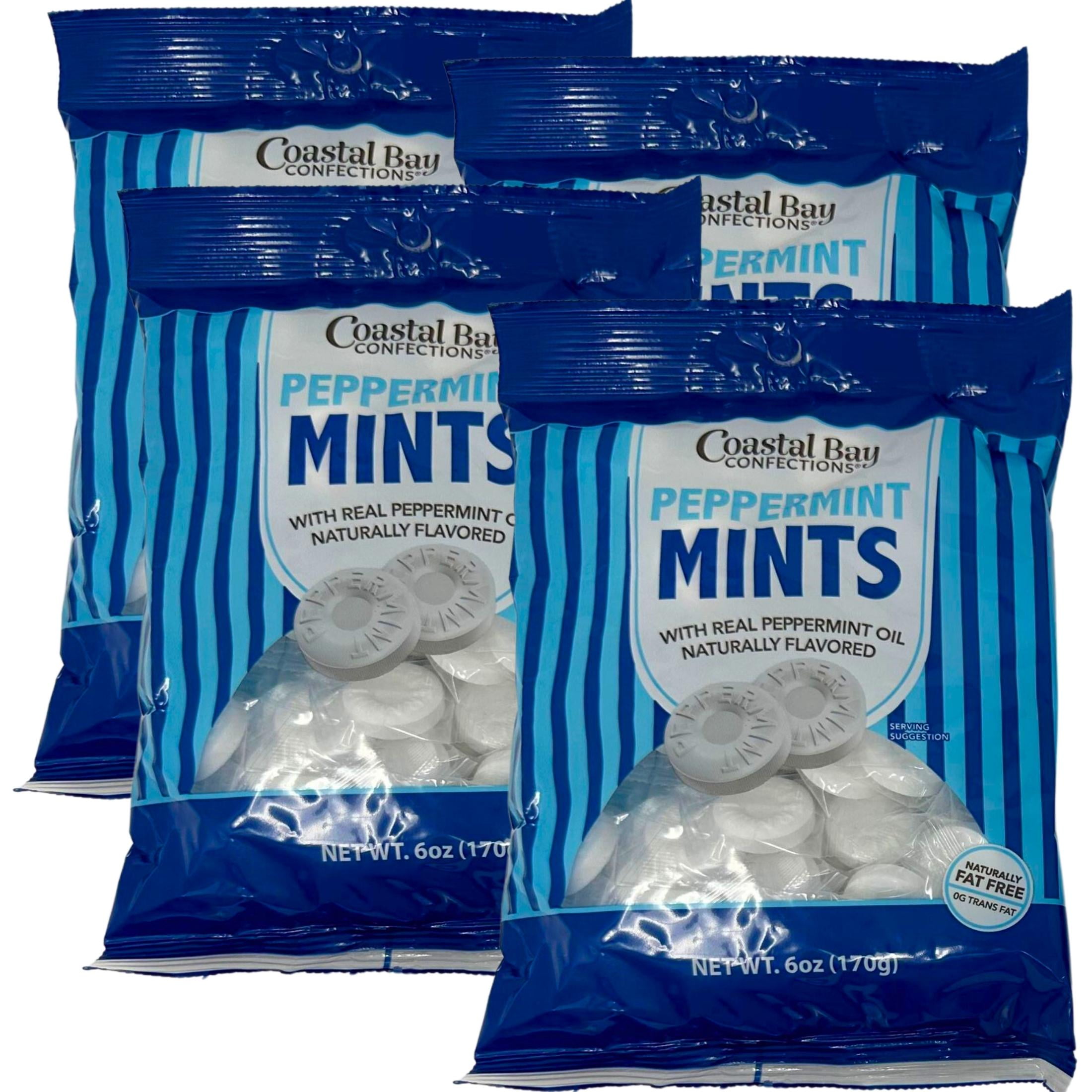 Coastal Bay Hard Candy Peppermint Mint Real Peppermint Oil 6Oz Gift Bag ...