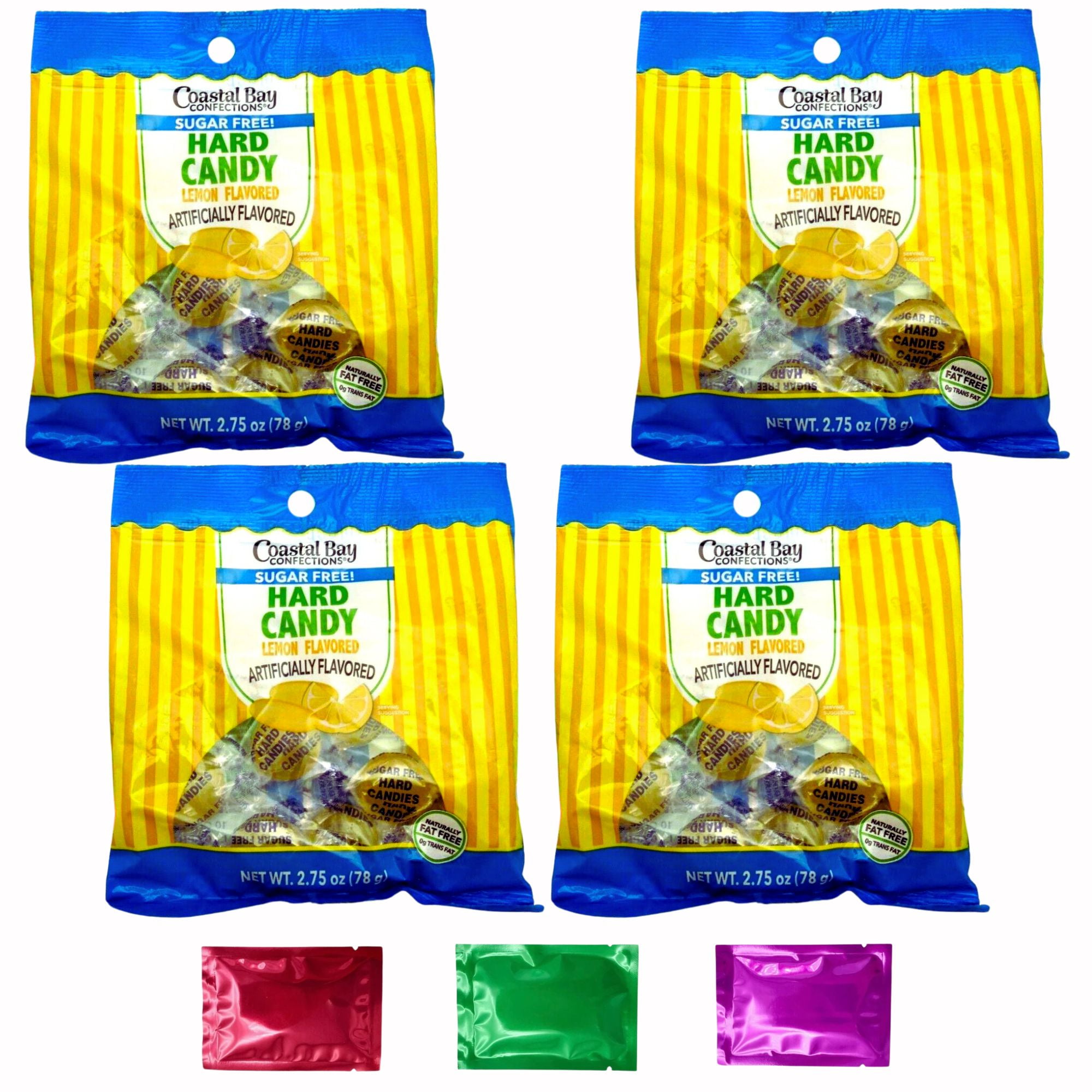 Coastal Bay Lemon Flavored Sugar-Free Hard Candy for Kids Adults Snacks ...