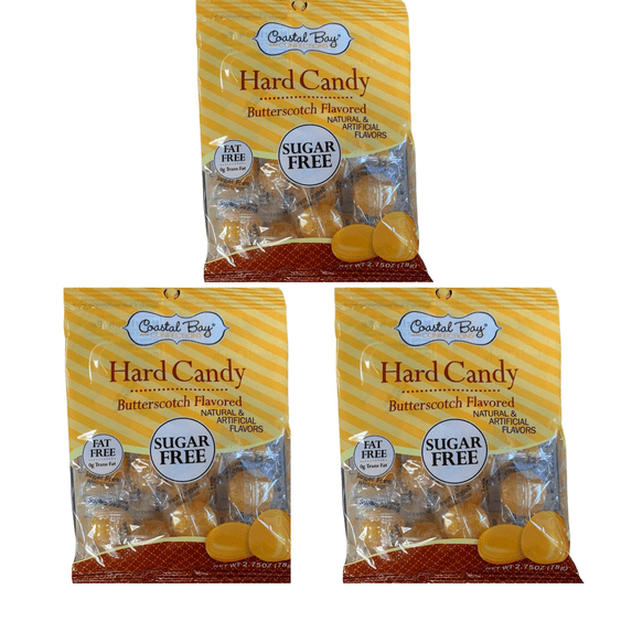 Coastal Bay, Butterscotch Hard Candy, 3 bags, Sugar Free - Walmart.com