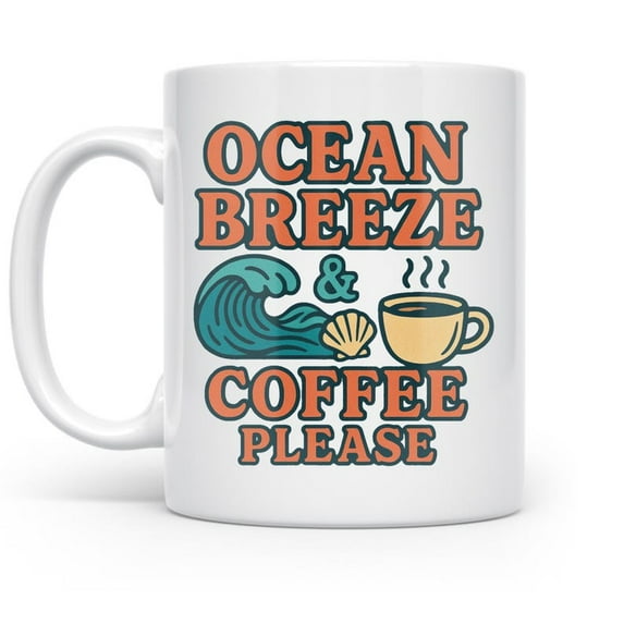 Coastal Beach Coffee Mug Ocean Breeze Palette - R Design, Ceramic ...