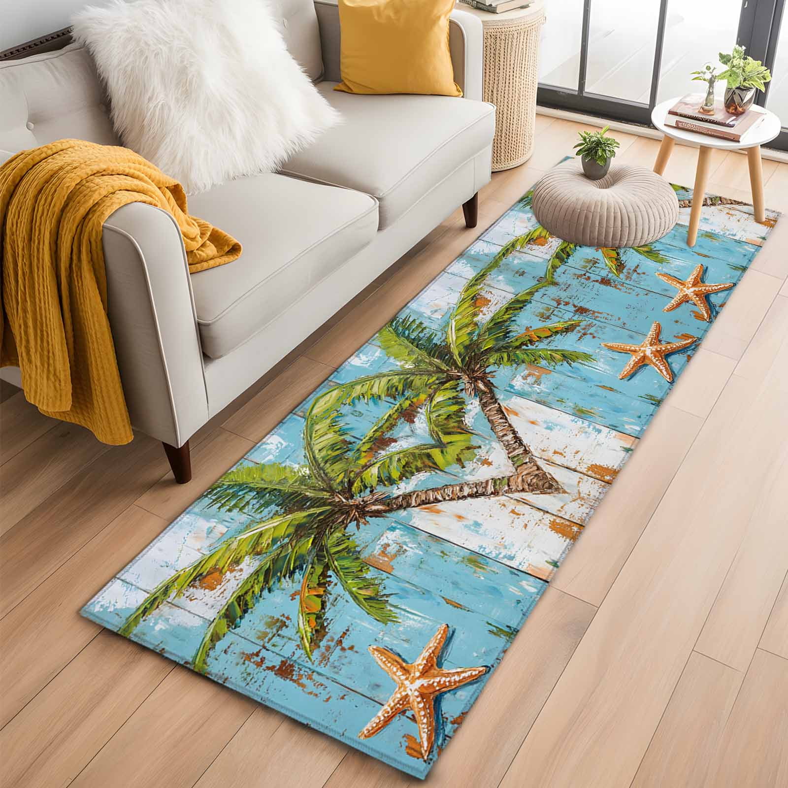 Coastal Beach Kitchen Runner Rug 2x6 Washable Runners for Hallway Non ...