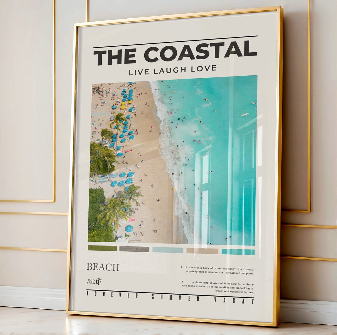 Coastal Beach Photography Wall Art Ocean Definition Print, Unframed ...