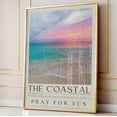 Coastal Beach Print, Pray For Sun, Unframed Paper Poster 8x10in ...