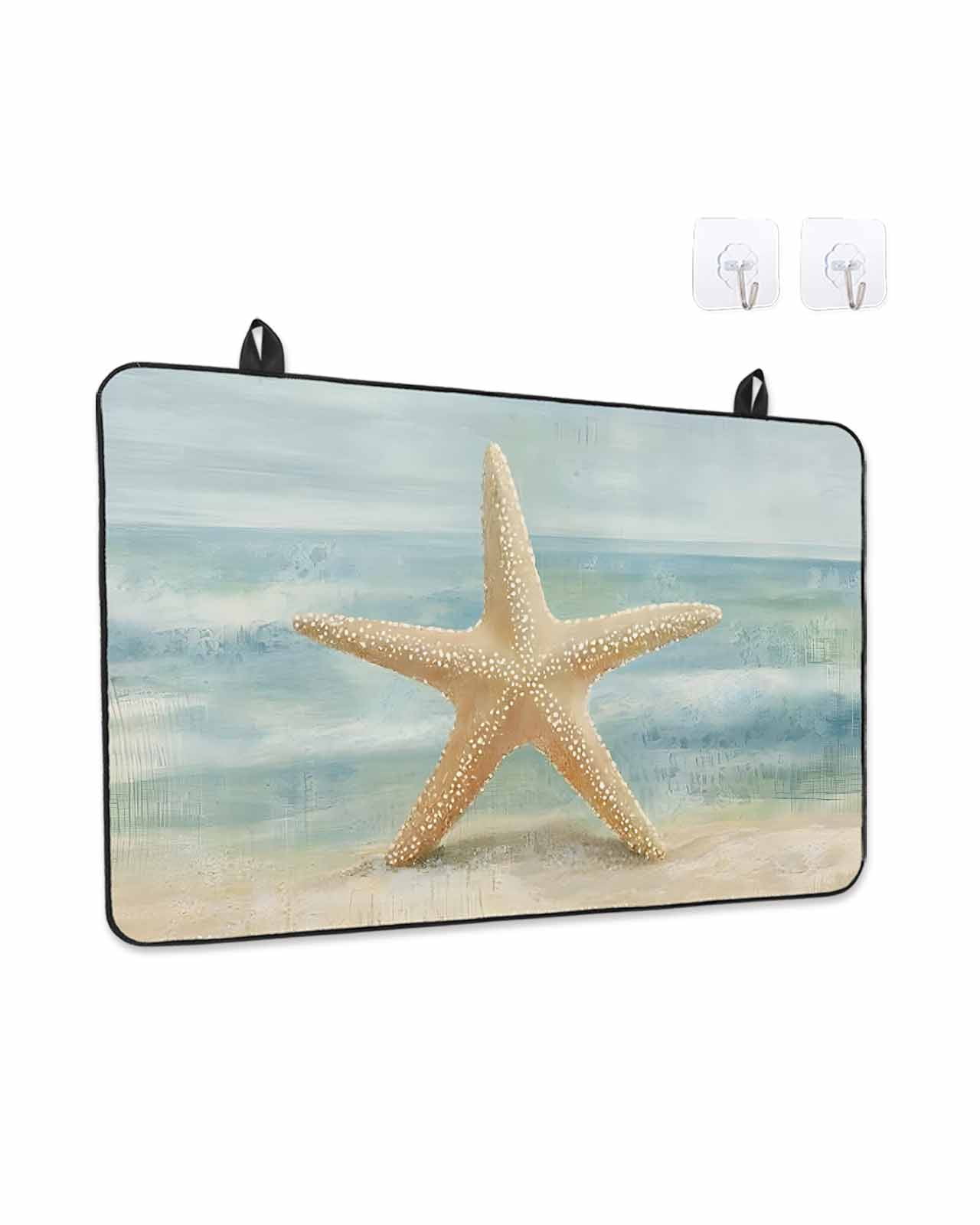 Coastal Beach Stove Top Covers for Electric Stove, Kitchen Glass ...