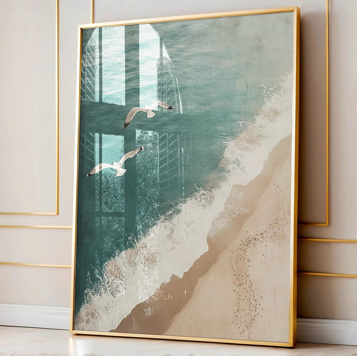 Coastal Beach Summer Beachy Minimalist Photography Boho Seagulls Beach ...