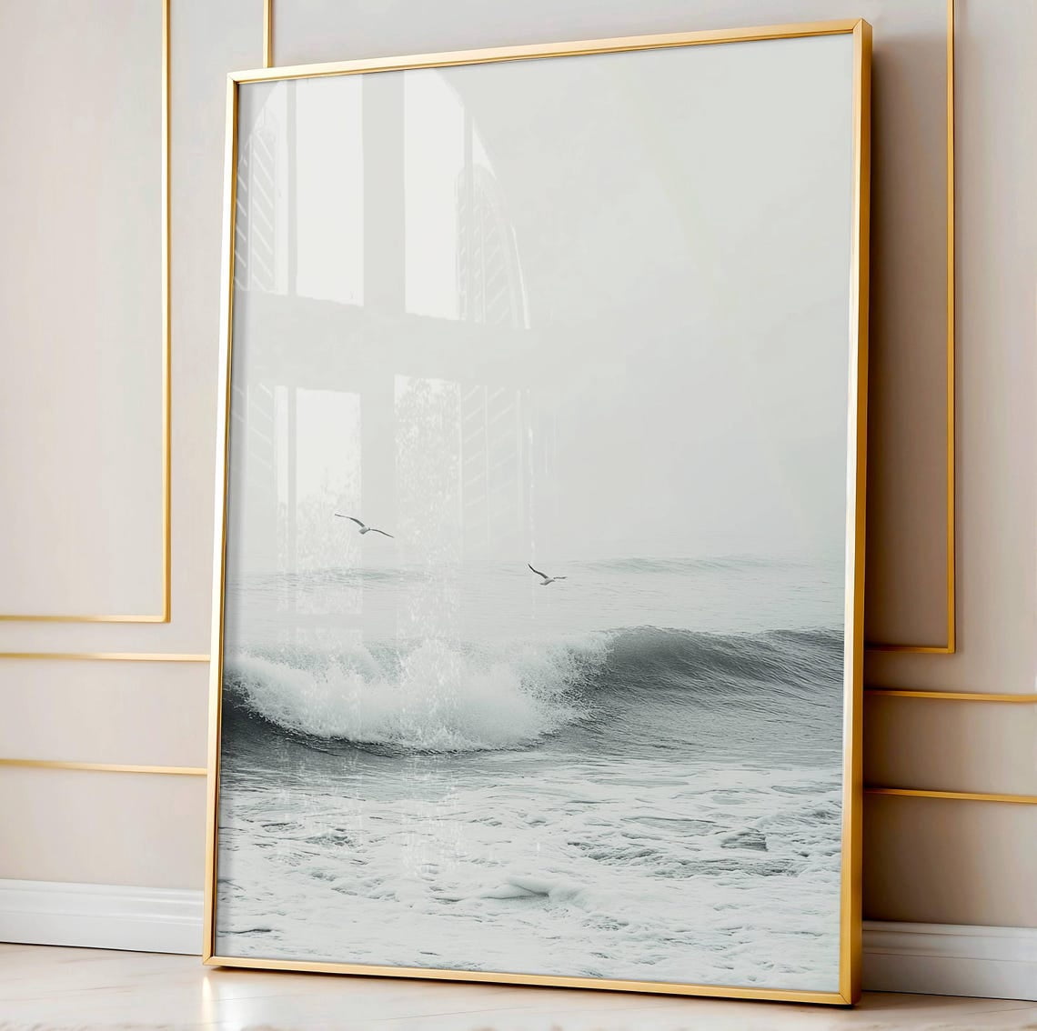 Coastal Beach Summer Minimalist Photography Boho Home Decor Seagulls ...