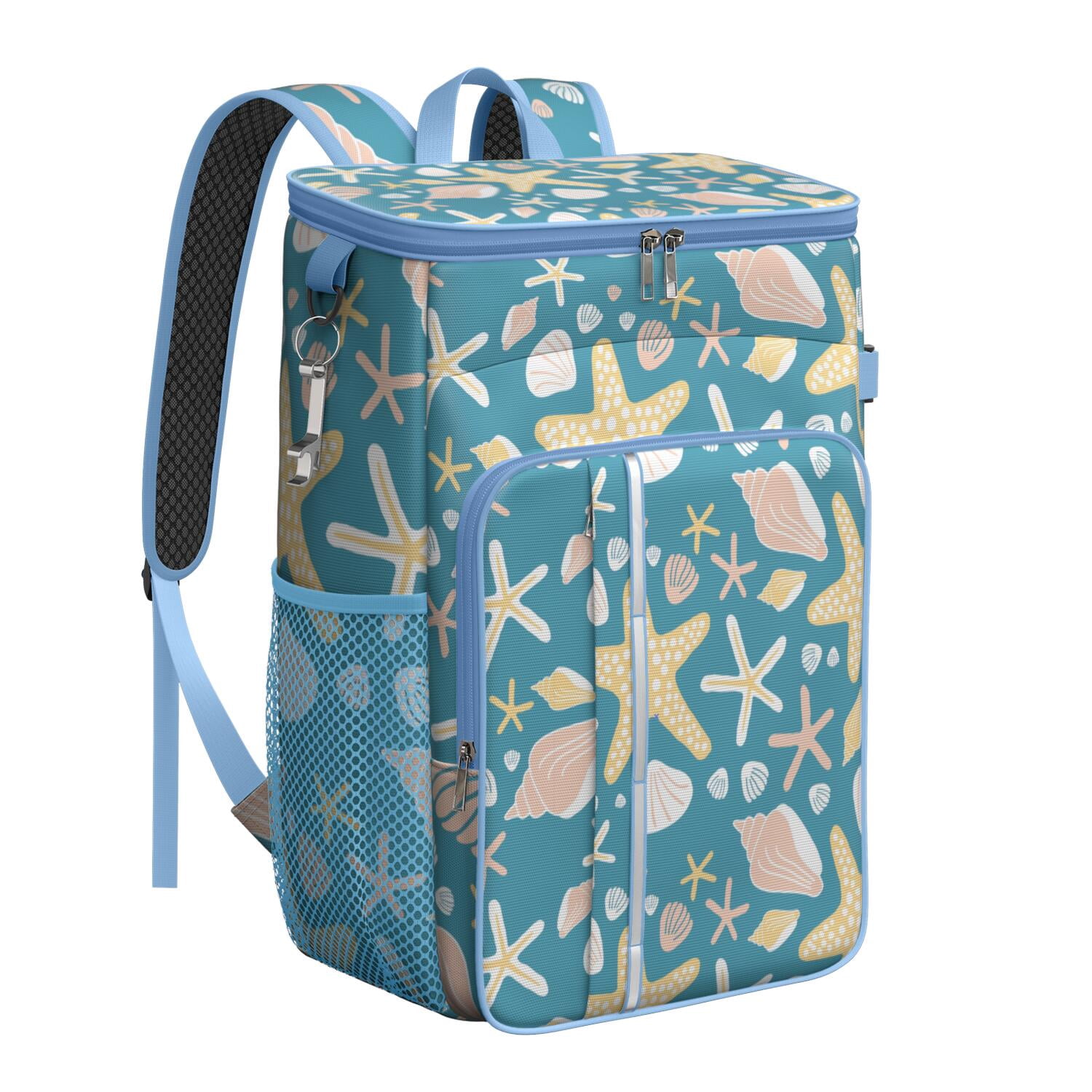 Coastal Beach Theme Backpack Cooler – Insulated Leak Proof Shell and ...
