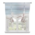 Coastal Beach Tie Up Curtains for Window, Insulated Balloon Shade ...