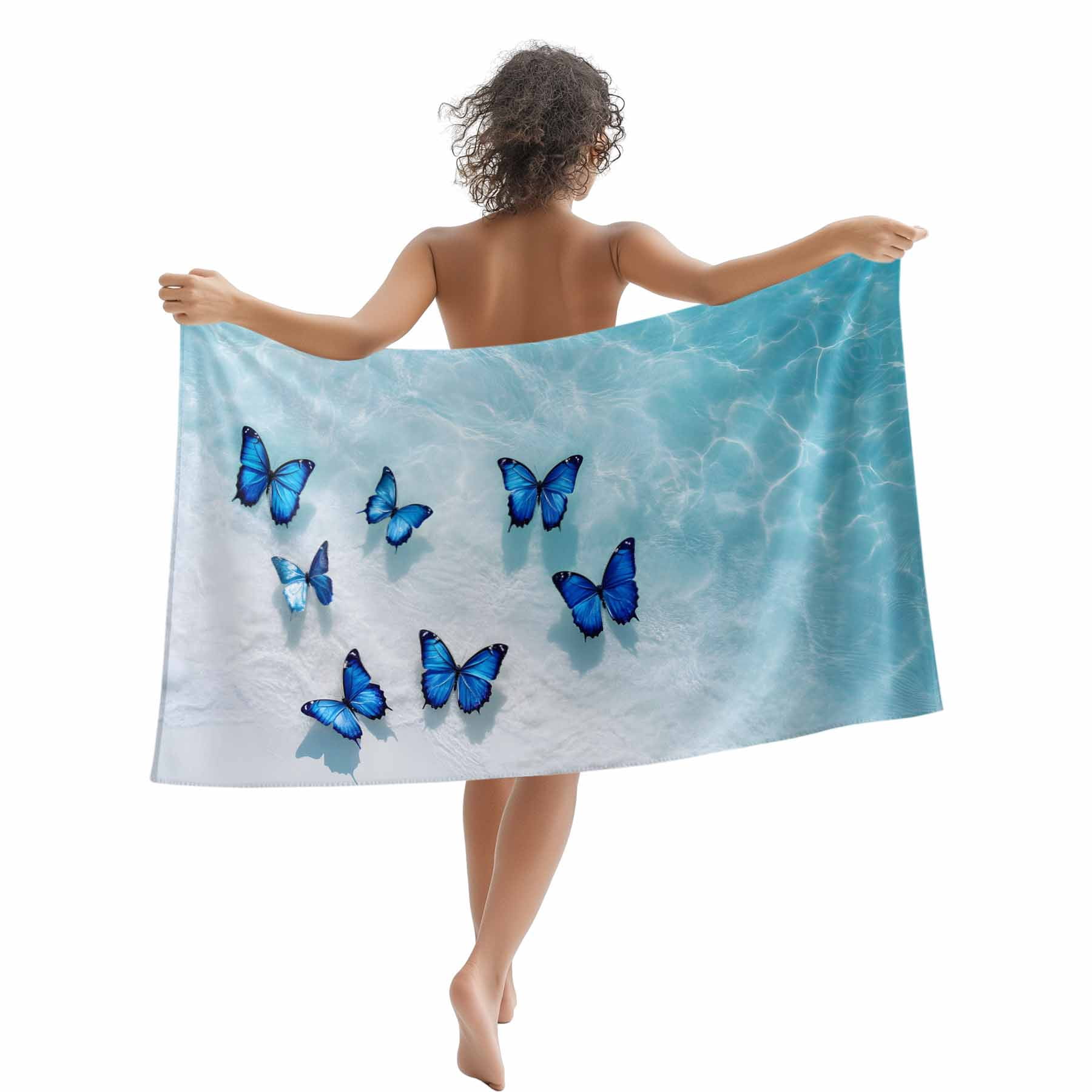 Coastal Beach Towels Blanket Soft&Absorbent Quick Dry Microfiber Ocean ...