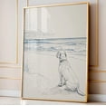 Coastal Beach Wall Art Dog at Beach Wall Art Summer Decor Beachy Decor ...