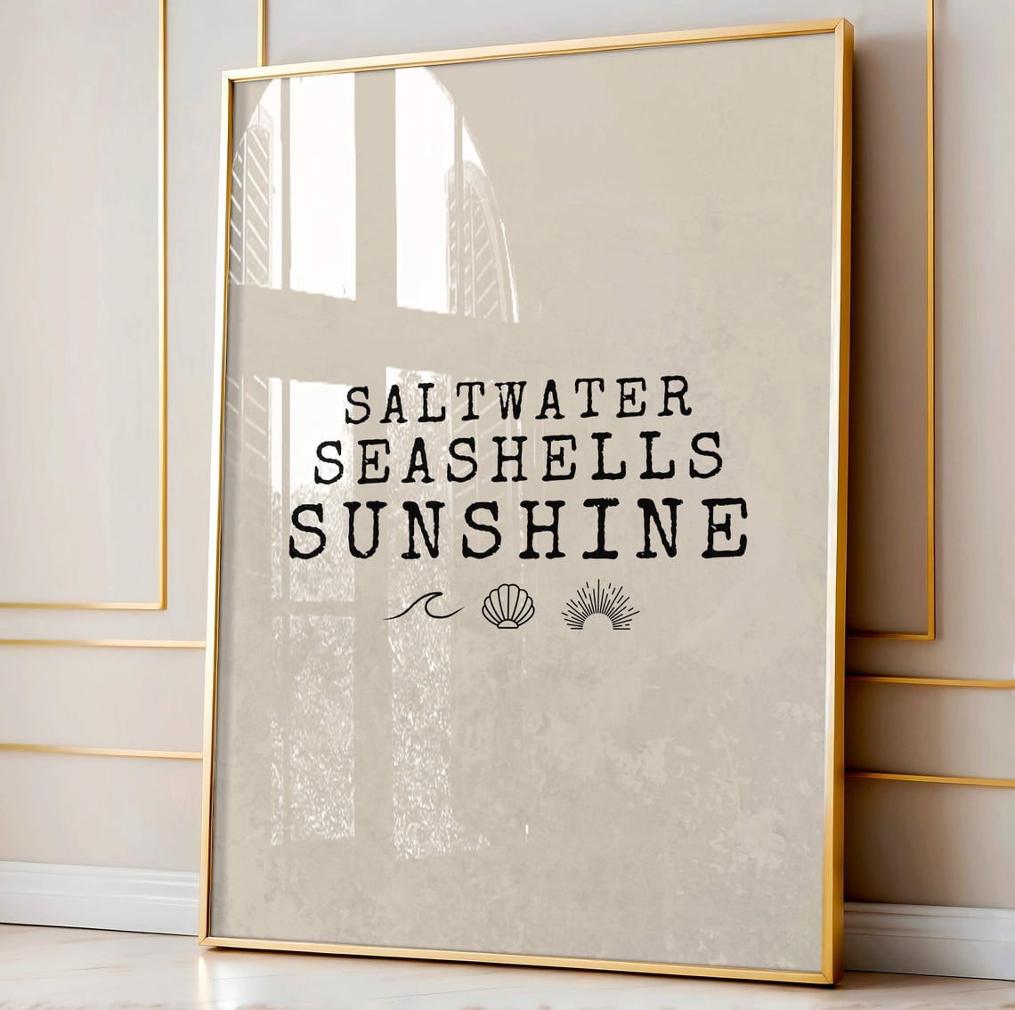 Coastal Beach Wall Art Saltwater Seashells Sunshine Beach Wall Art ...