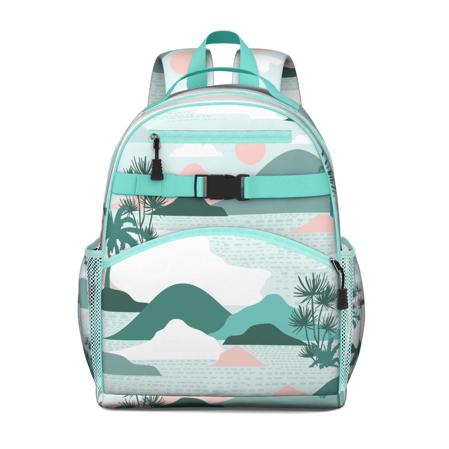 Coastal Beachy Waterproof Book Bag - Ergonomic Student Backpack with ...