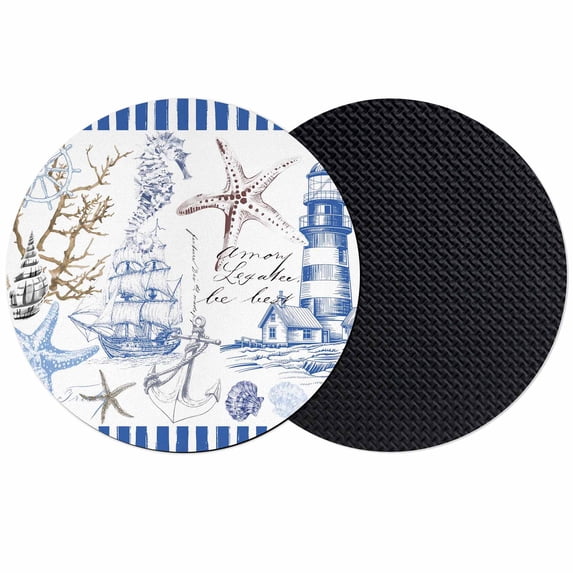 Coastal Blue Coasters Set of 2, Absorbent Coasters for Drinks, Ocean ...