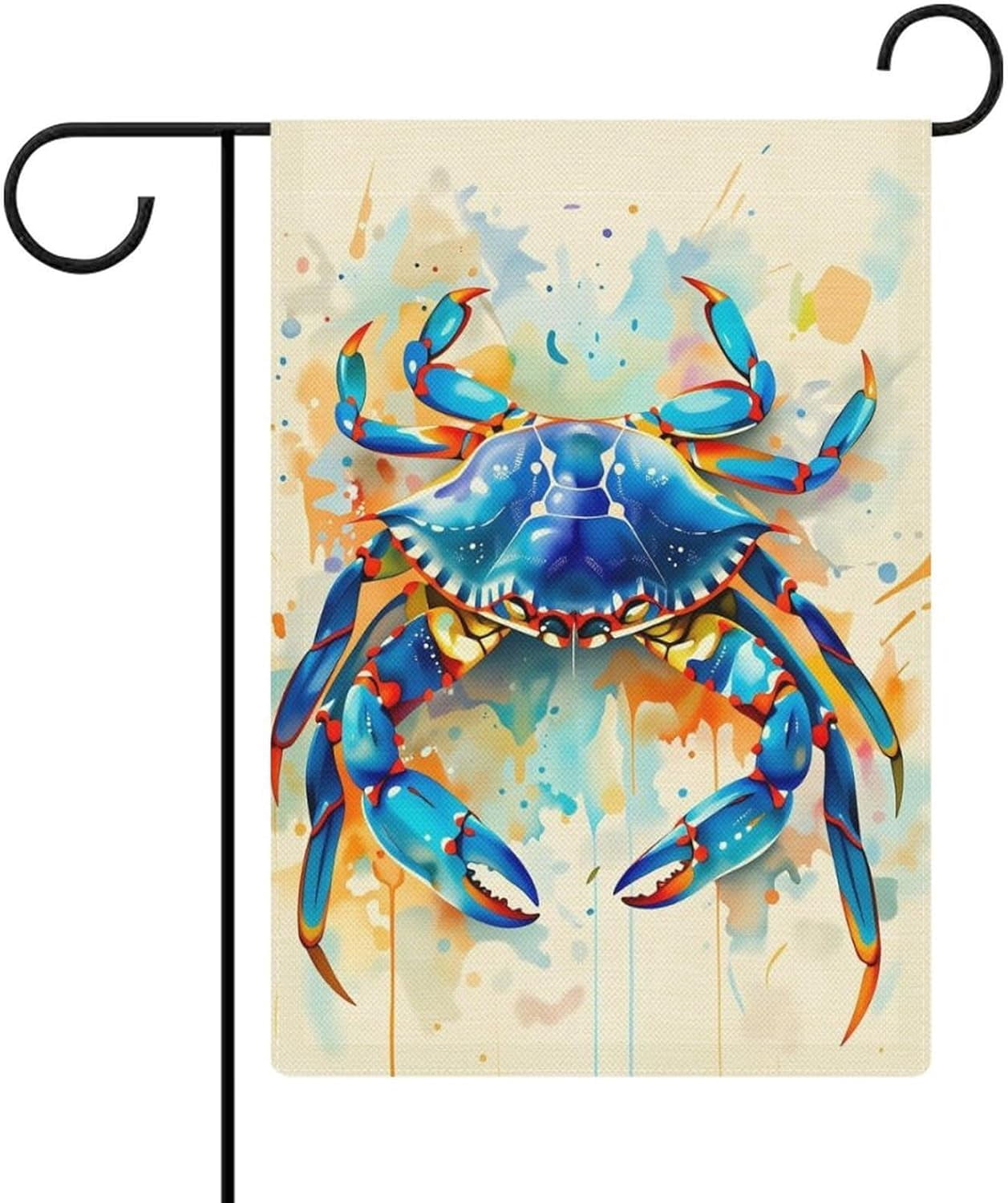 Coastal Blue Crab Garden Flags 12x18, Farmhouse Style Double Sided Flag ...