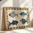 Coastal Blue Fish Poster Wall Art - Nautical Hangable Art For Beach ...