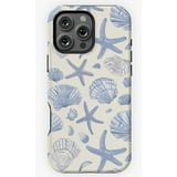 Coastal Blue Seashells Pattern Beach Phone Case for iPhone 11 12 13 14 ...