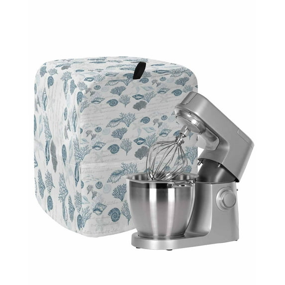 Coastal Blue Stand Mixer Dust Cover with Storage Pocket & Handles,Retro ...