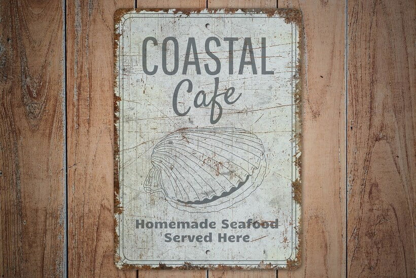 Coastal Cafe Coastal Cafe Sign Coastal Cafe Decor Cafe Sign Beach Cafe ...
