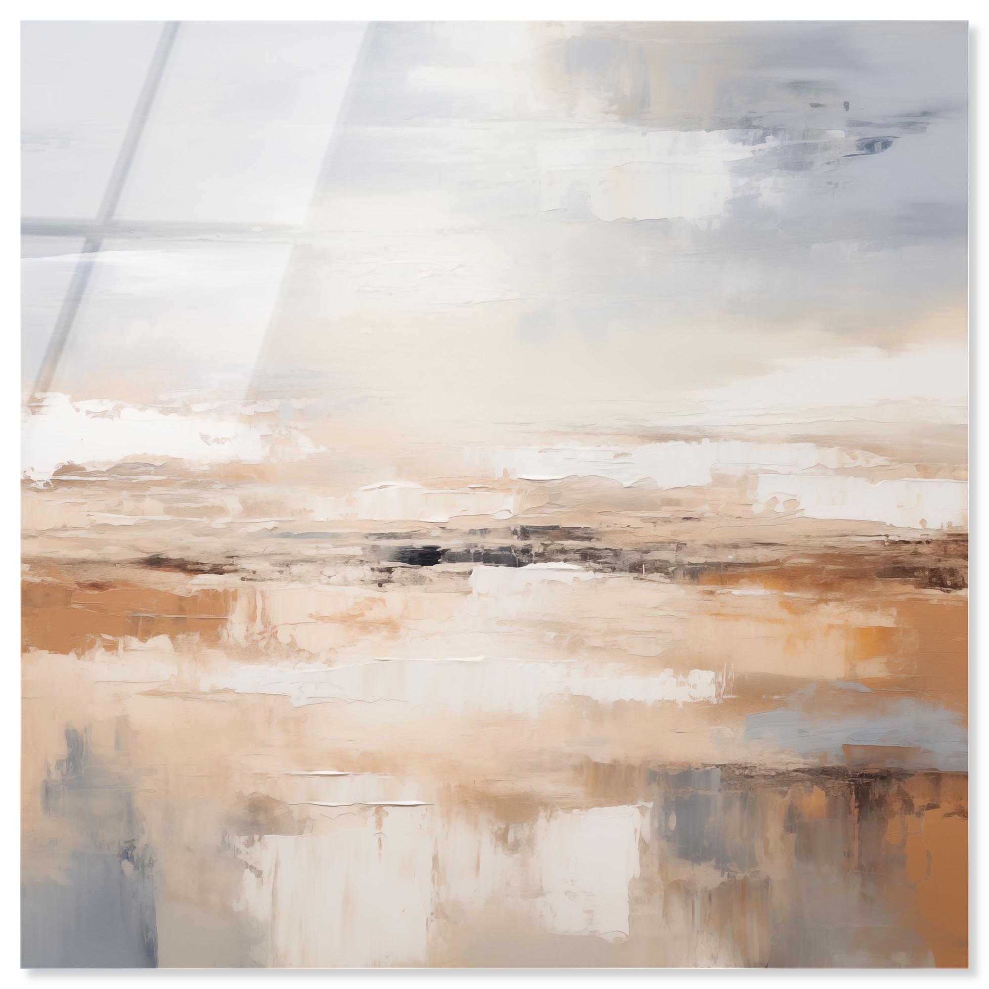 Coastal Calm Acrylic Neutral Abstract Art by Art Remedy, Ready to Hang ...