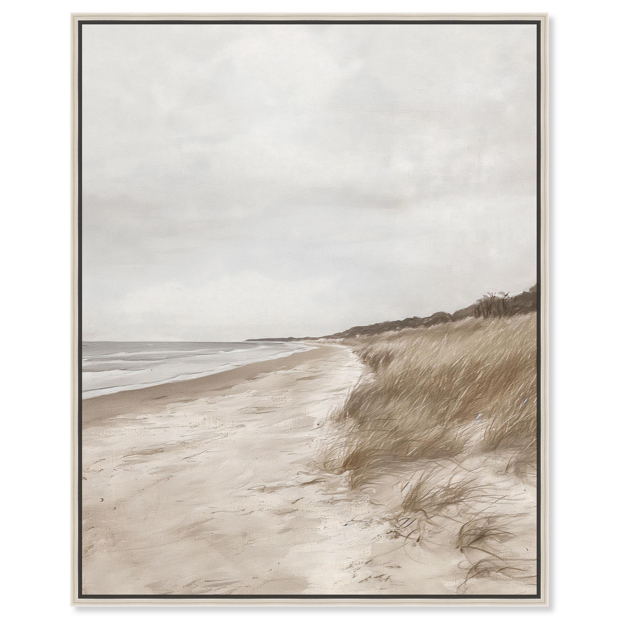 Coastal Calm Canvas Elegant Art Prints by Art Remedy, Silver Frame, 20 ...
