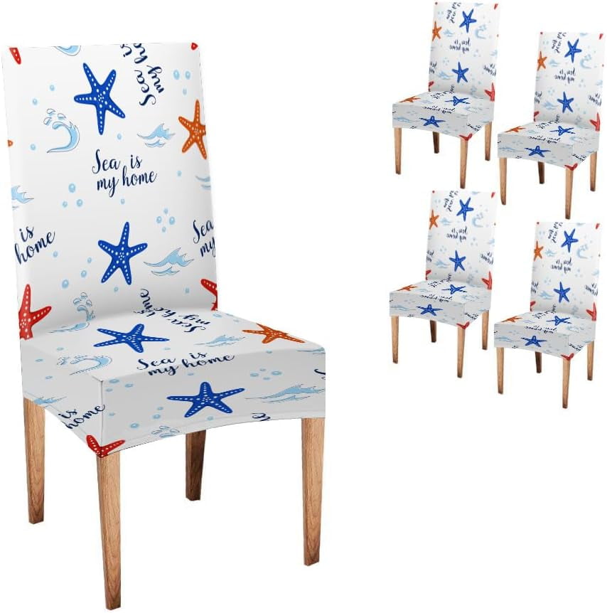 Coastal Chair Cover Beach Sea is My Home Beautiful Marine Slipcovers ...