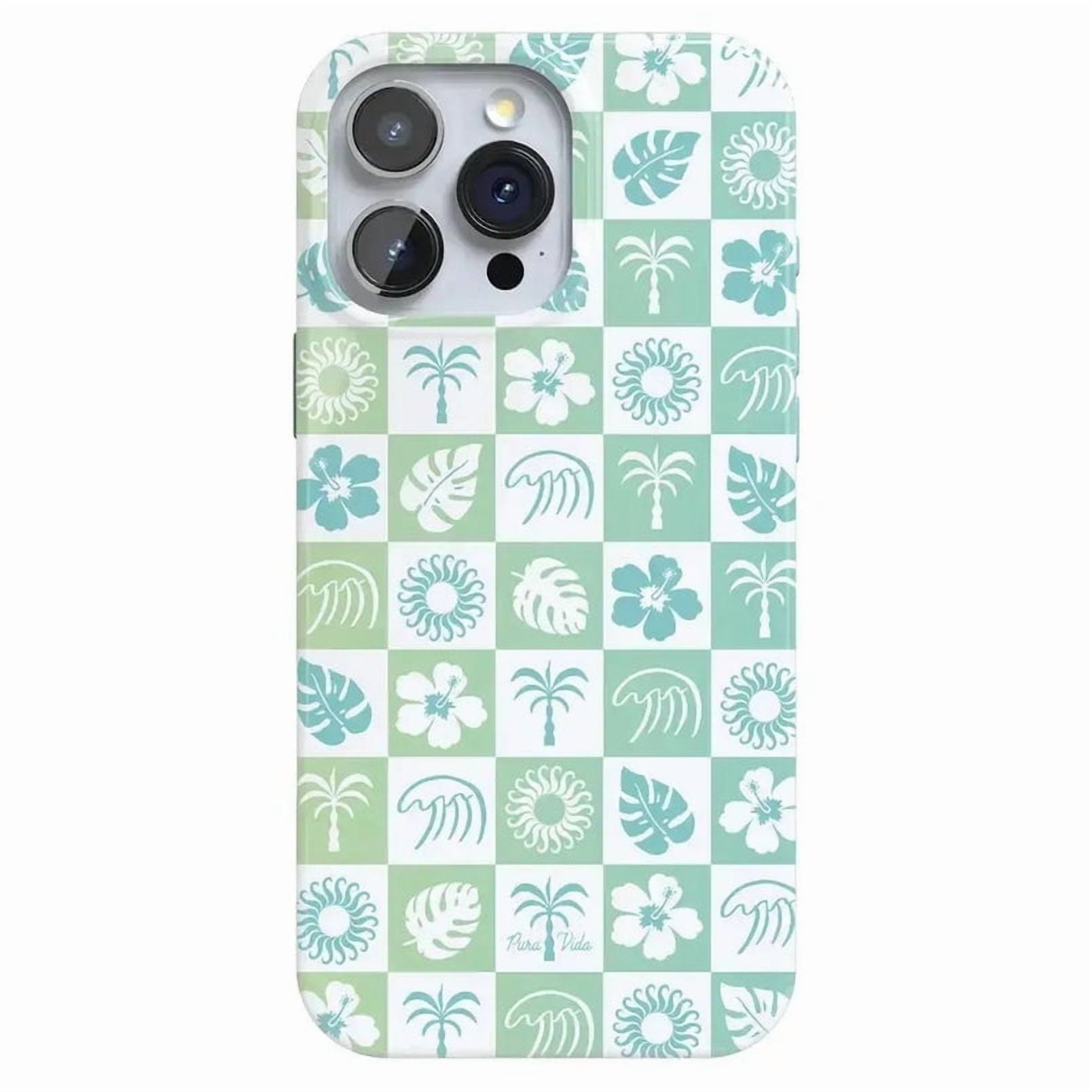 Coastal Checkers Pattern Phone Case for iPhone 11-17 Pro Max Models ...
