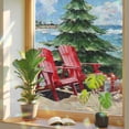 Coastal Christmas Privacy Window Film, Decorative Stained Glass Window ...