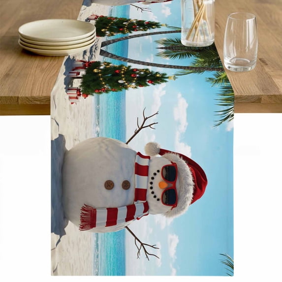 Coastal Christmas Table Runner 36 Inches Long Farmhouse Dress Scarves ...