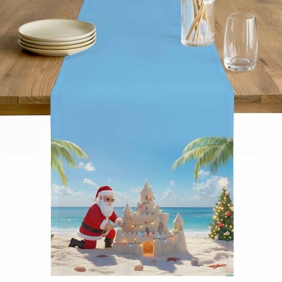 Coastal Christmas Table Runner 36 Inches Long Farmhouse Dress Scarves ...