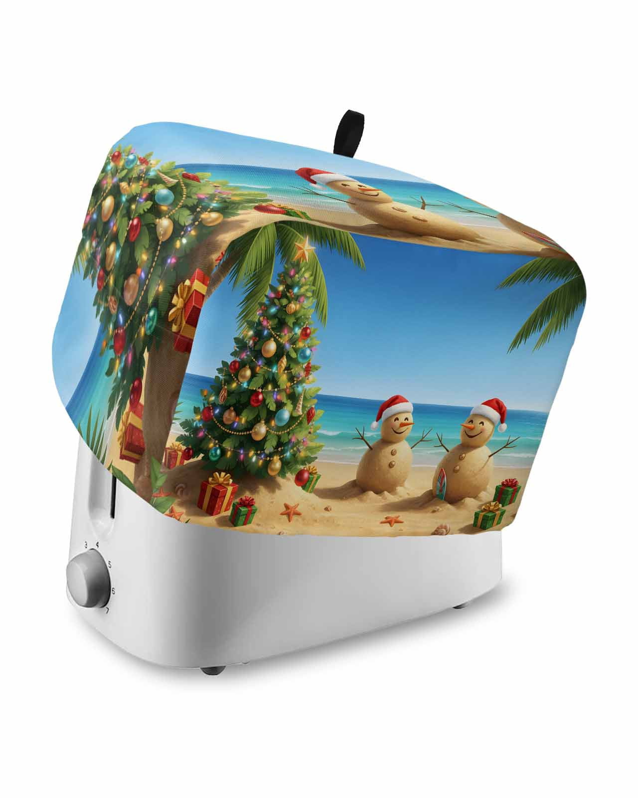 Coastal Christmas Toaster Cover 4 Slice, Large Kitchen Appliance Covers ...
