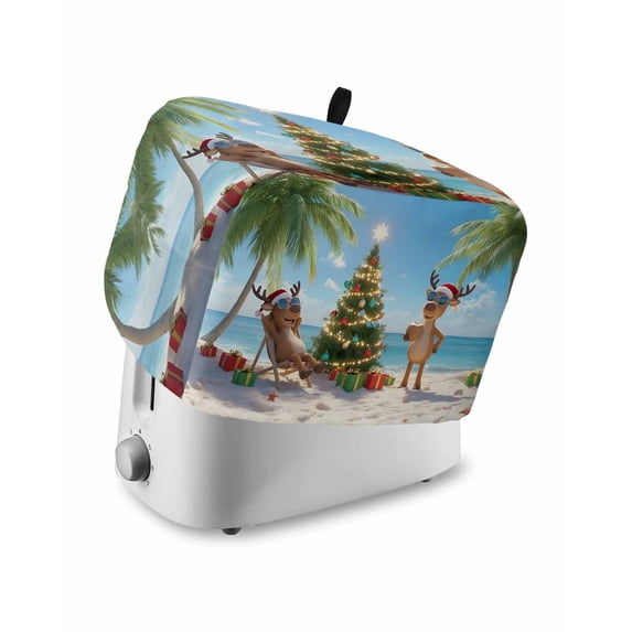 Coastal Christmas Toaster Cover 4 Slice, Large Kitchen Appliance Covers ...