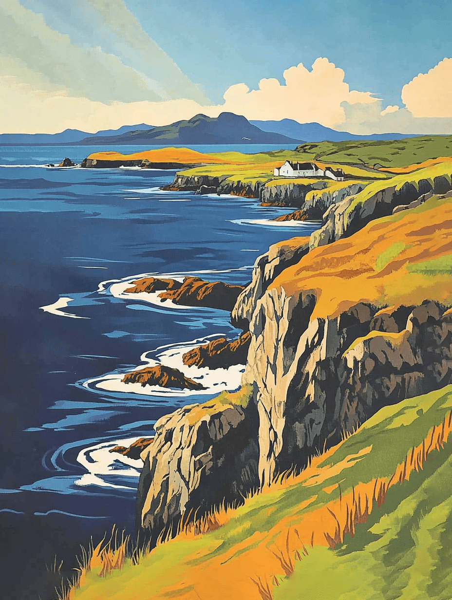 Coastal Cliffside Canvas Print/Wall Art， Perfect for Living Room ...