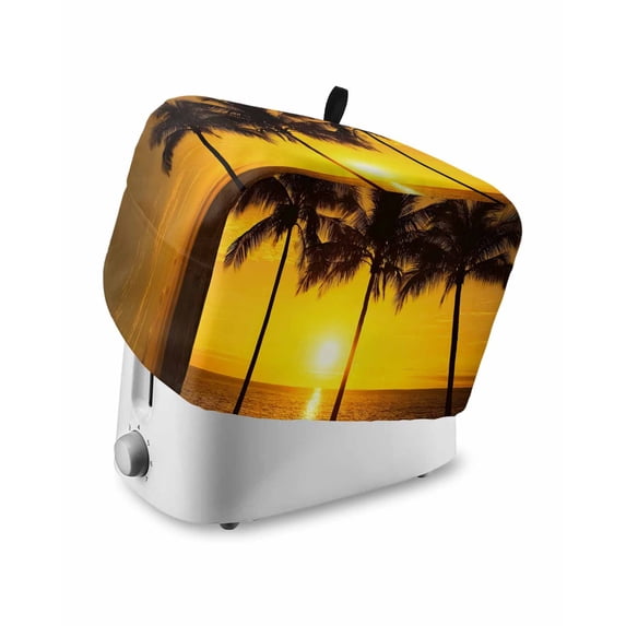 Coastal Coconut Tree Toaster Cover 2 Slice, Small Kitchen Appliance ...