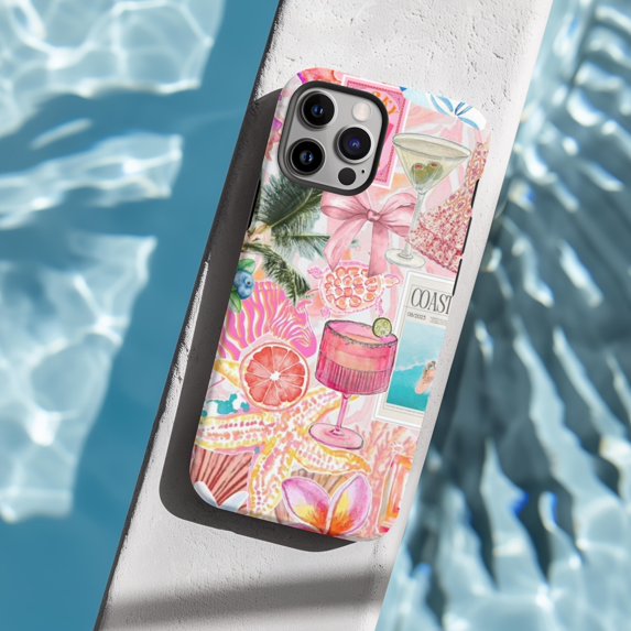 Coastal Collage Phone Case Girly Coquette Style iPhone 17 to 11 Pro Max ...