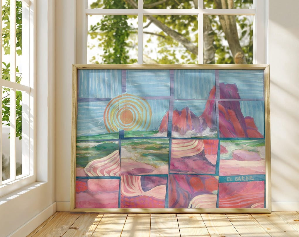 Coastal Collage Print California Ocean Beach Wall Art Vintage ...