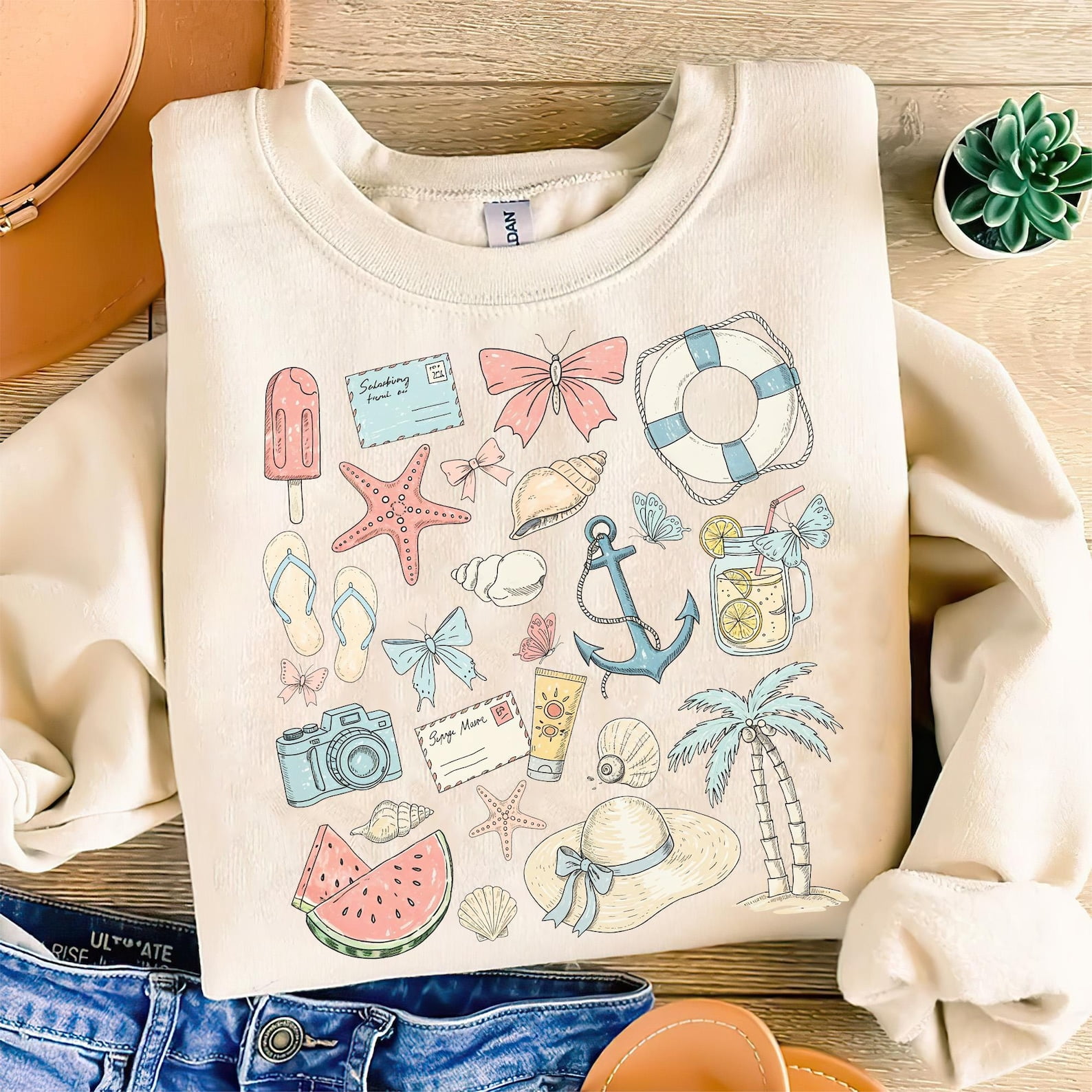 Coastal Coquette Tshirt, Summer Vibes Tshirt, Beach Tshirt, Seashell ...